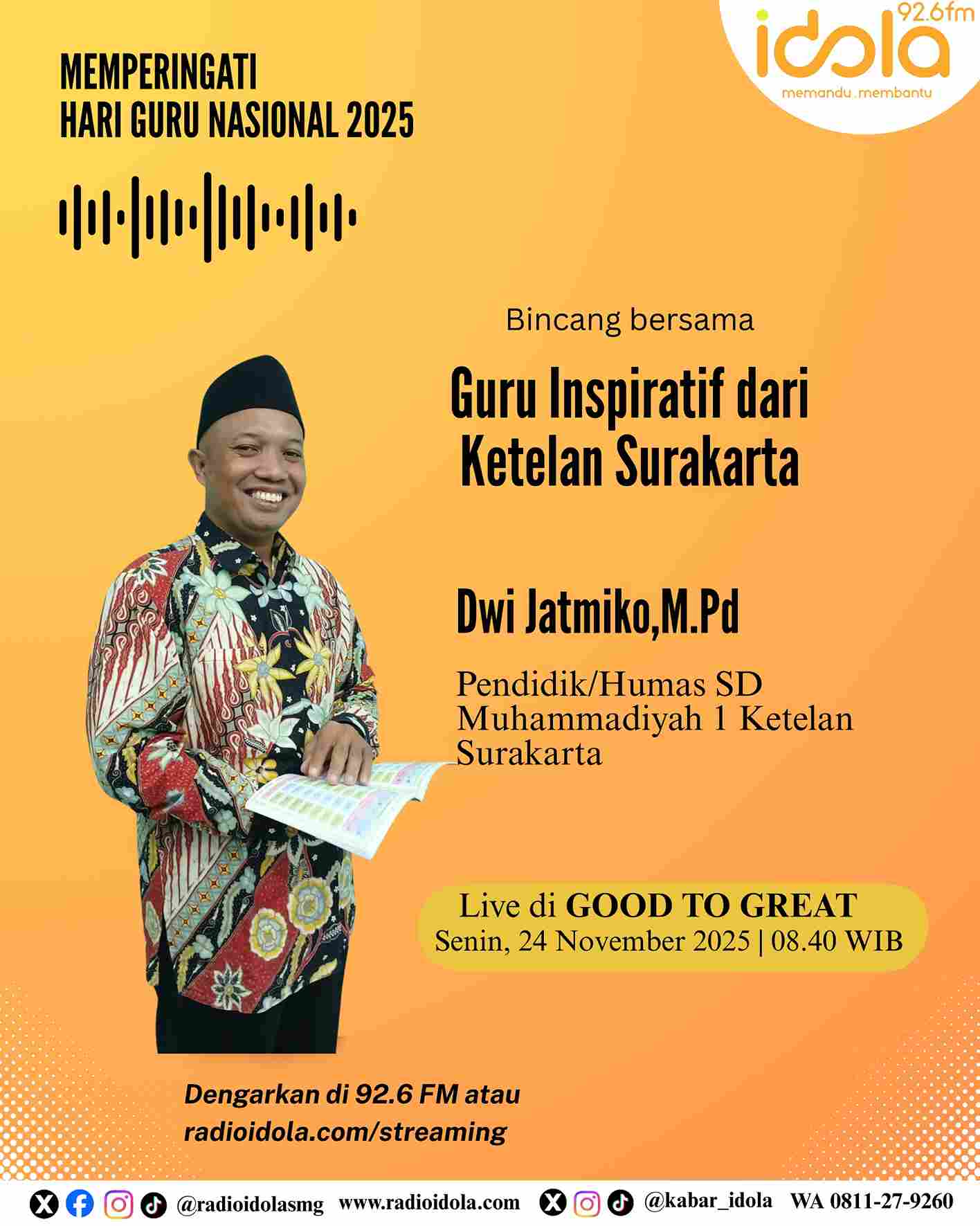 Merayakan Dedikasi Guru di Hari Guru Nasional 2025 - daidwijatmiko.com